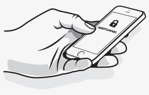 Texting On Phone Drawing , Free Transparent Clipart - ClipartKey