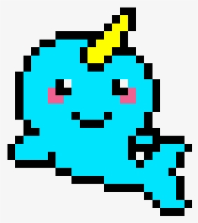 Cute Narwhal Bead Pattern - Cute Pixel Art Grid , Free Transparent ...