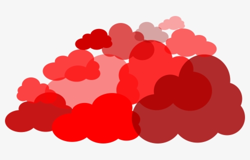 Download Red Outline Cloud - ClipartKey