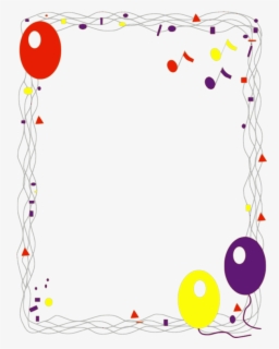 Birthday Balloons Clipart Border - Happy Birthday Circle Frame , Free ...