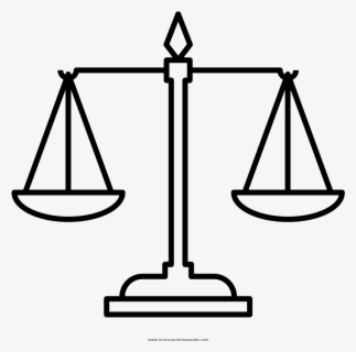 Law - Balance Scale Coloring Page , Free Transparent Clipart - ClipartKey