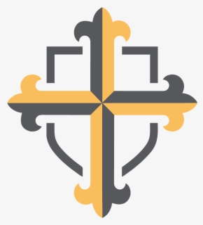 Transparent Cross Silhouette Png - St Pius V School Providence Logo ...