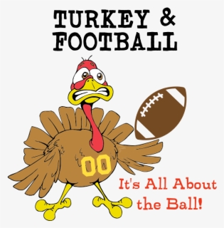 Turkey And Football Thanksgiving Banner - Cartoon , Free Transparent ...