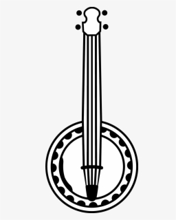Download Hillbilly Clipart Banjo - Black And White Silhouette Guitar ...