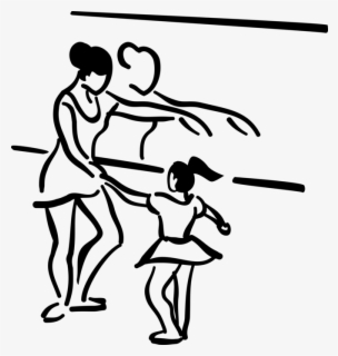 Vector Illustration Of Ballet Instructor Showing Student - Dance ...