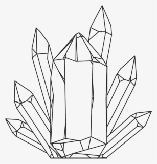 Drawn Crystal Shading - Crystal Line Art Transparent , Free Transparent ...
