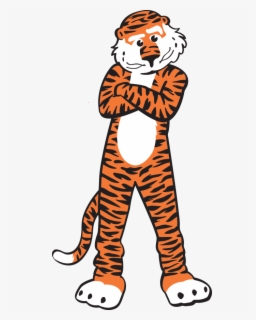 Transparent Auburn Clipart - Cartoon Aubie The Tiger , Free Transparent ...