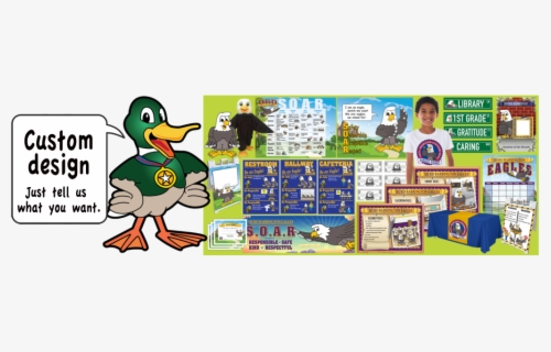 Pbis Posters Duck Mascot Clip Art - Cartoon , Free Transparent Clipart ...