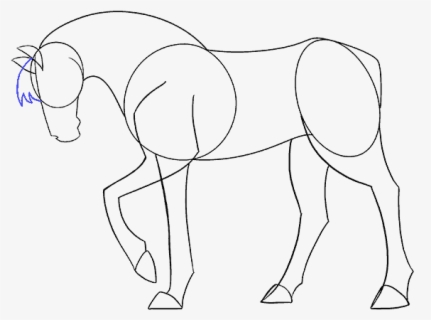 Clip Art Simple Horse Outline - Step By Step Drawings Of Horses , Free ...
