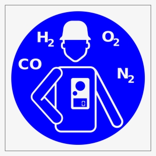 Safety Sign Always Use Oxygen Analyzer Clip Arts - Personal Gas Monitor ...