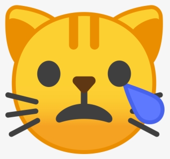 Great Crying Cat Face Icon - Cat Emoji Sad , Free Transparent Clipart ...