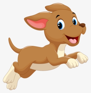 Cute Pink Puppy Running - Dog Clipart Blue Png , Free Transparent ...