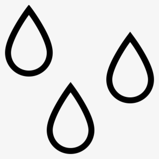 There Are Three Water Droplets Outlined - Transparent Wet Icon , Free ...