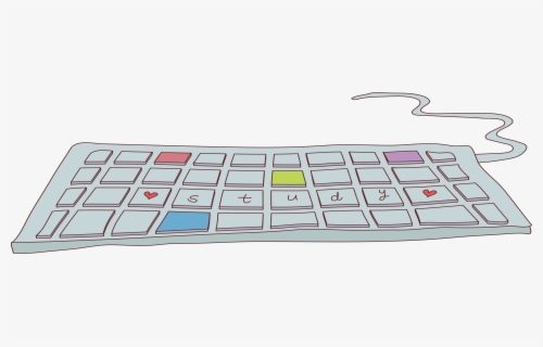 Laptop Numeric Keypad Cartoon - Keyboard Cartoon Computer , Free ...
