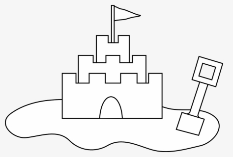 Sand Castle Lineart - Sand Castle Drawings Easy , Free Transparent ...