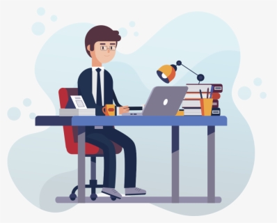 Man Working In Office Clipart , Free Transparent Clipart - ClipartKey