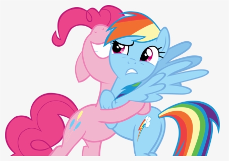 Sadness Clipart Hug - Fluttershy Hugging Rainbow Dash , Free ...