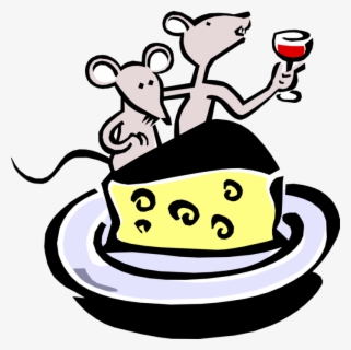 Vector Illustration Of Cartoon Mice Dining On Wine - Silent Letters ...