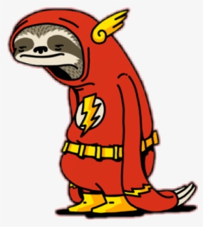 #flash - Sloth In A Flash Costume , Free Transparent Clipart - ClipartKey