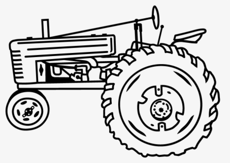 Tractor Line Art , Free Transparent Clipart - ClipartKey