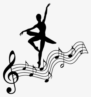 Silhouette, Musical, Ballet, Dancing, Note, Clef, Bass - Transparent ...