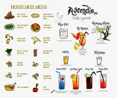 Harry Potter Cocktail Menu , Free Transparent Clipart - ClipartKey
