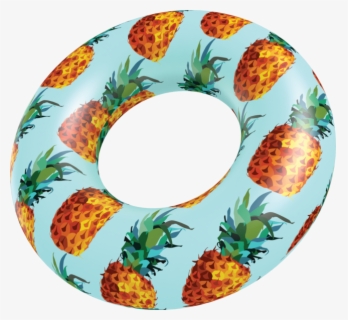 Clear Pineapple Print Beach Pool Float Tube - Transparent Background ...