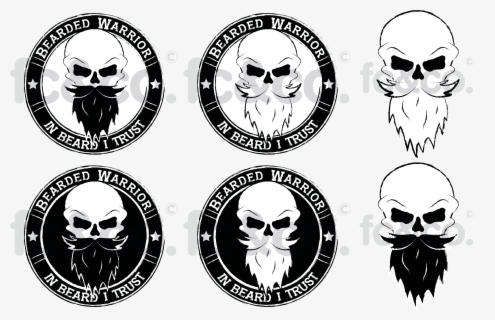Drawing Beard Hand Drawn - Skull With Beard Decal , Free Transparent ...