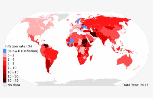 2013 Inflation Rates Map Of The World Per International - Inflation ...