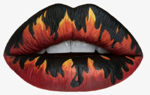 Flame Fire Burn Lip Makup - Fire Lips , Free Transparent Clipart ...