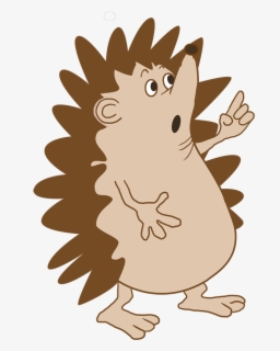 Surprised Cartoon Hedgehog Caracter - Illustration , Free Transparent ...