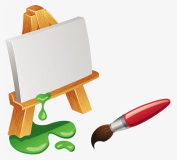 Transparent Painting Easel Clipart - Makeup Brushes , Free Transparent ...