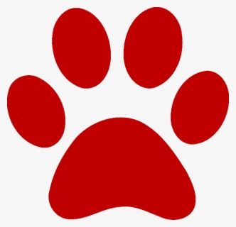 Paws Svg Clip Arts - Red Paw Print Transparent Background , Free ...