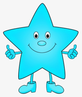 Light Blue Star Svg Clip Arts - Cartoon Light Blue Star , Free ...