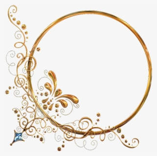 Transparent Corner Ornament Png - Gold Leaf Circle Frame Png , Free ...