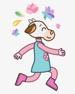 Cartoon Cow Running - Running Cow Clip Art , Free Transparent Clipart ...
