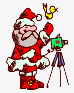 Clip Art Santa Cam Svg - Camera With Stand Icon Transparent , Free ...