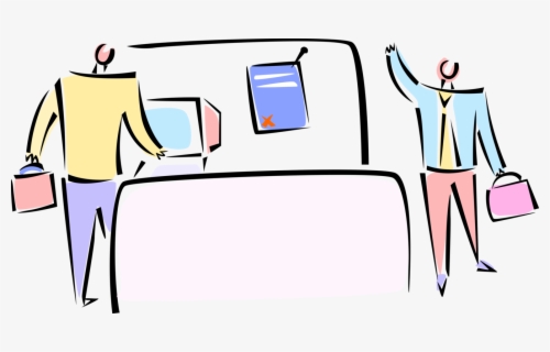 Coworkers Leave Work At End Of Day - Cartoon , Free Transparent Clipart ...