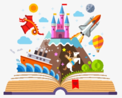 Storyteller Cliparts - Open Book Imagination , Free Transparent Clipart ...