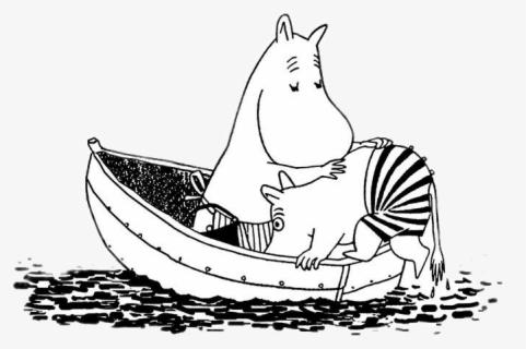 Moomins In Boat - Moomin On A Boat , Free Transparent Clipart - ClipartKey