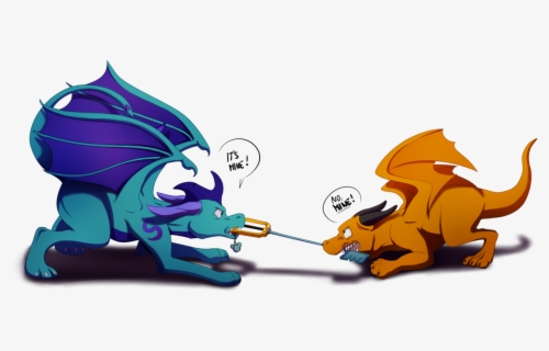 Dragons Fighting Each Other Cartoon , Free Transparent Clipart - ClipartKey