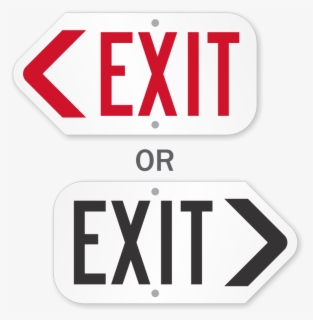 Exit Sign With Arrow - Exit Sign With Arrow Pdf , Free Transparent ...