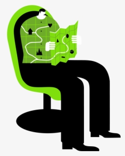 Person Sat Reading Map - Illustration , Free Transparent Clipart ...