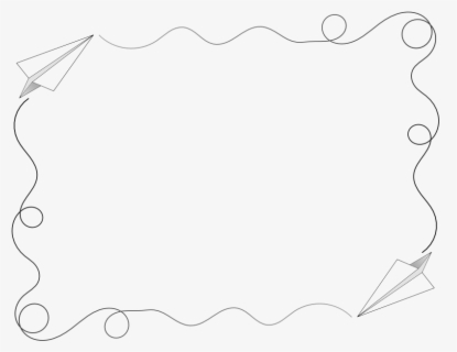 Clipart Paper Airplane Border - Paper Airplane Page Border , Free ...