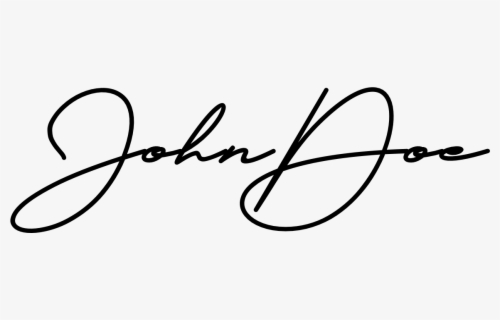 Signature Image John Doe , Free Transparent Clipart - ClipartKey