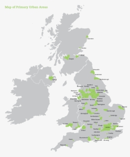 Uk Urban Areas Map , Free Transparent Clipart - ClipartKey
