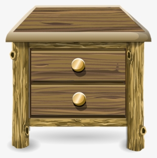 Transparent Nightstand Clipart Black And White - Nightstand , Free ...