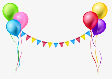 Birthday Balloons Clipart Colorful - Birthday Balloons Transparent ...