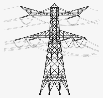 Transmission Drawing Tower - Electric Tower Vector Png , Free ...