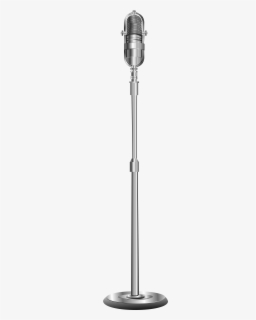 Retro Microphone Png - Transparent Background Mic With Stand Png , Free ...
